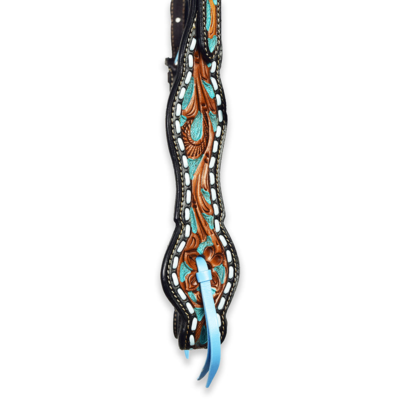 Ezy Ride Bridle V Brow with Turquoise Buckstitch – Marsh Carney Saddlery
