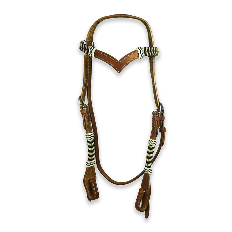 Ezy Ride Bridle with V Brow and Black and White Lacing – Marsh Carney ...